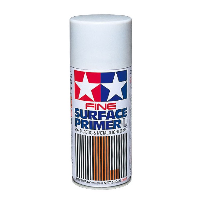 TAMIYA 87064 FINE SURFACE PRIMER L FOR PLASTIC & METAL (LIGHT GRAY ...