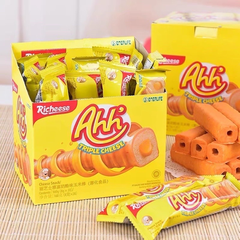 พร้อมส่ง ️ขนม Ahh' ขนมข้าวโพดอบกรอบเคลือบชีส สอดไส้ชีสและรสช็อคโกแลต ...