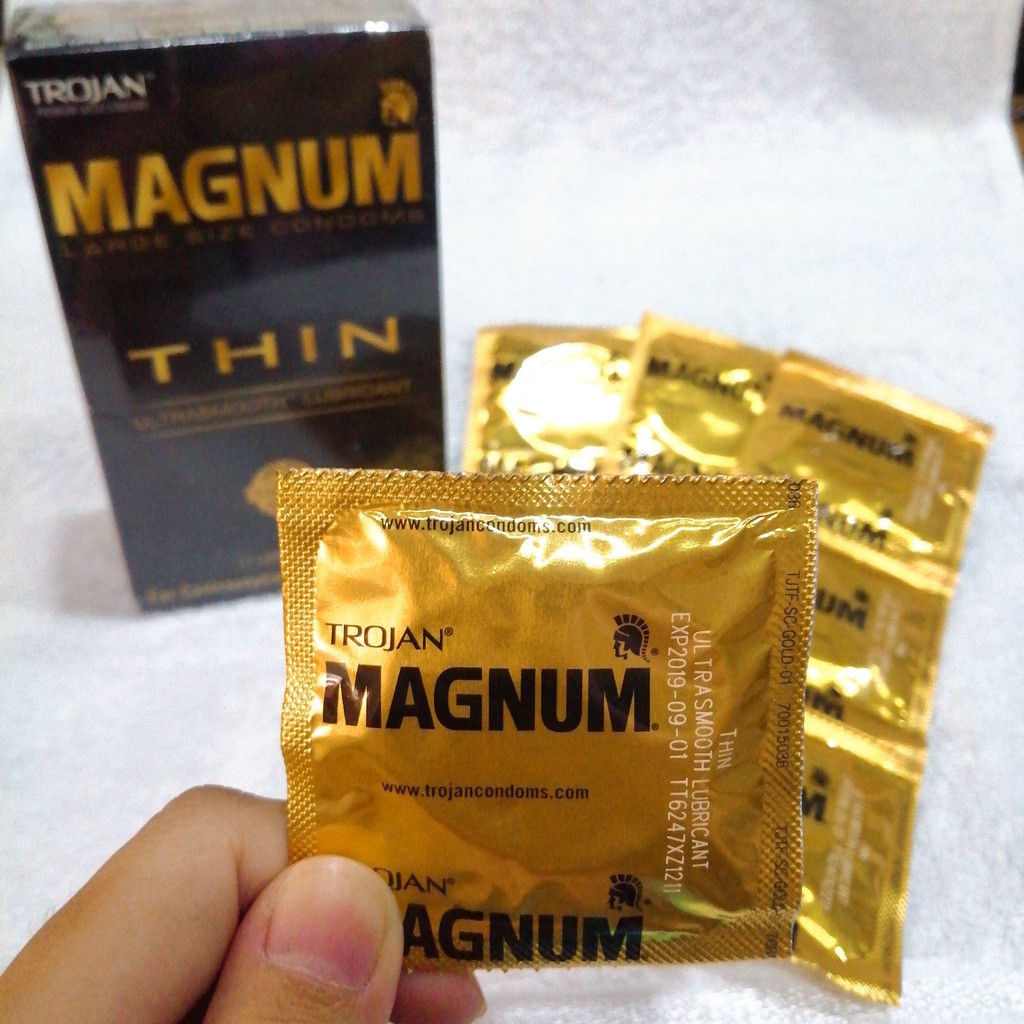 Trojan® Magnum™ THIN UltraSmooth™ Lubricant Condoms 12 Pieces #โตรจัน ...
