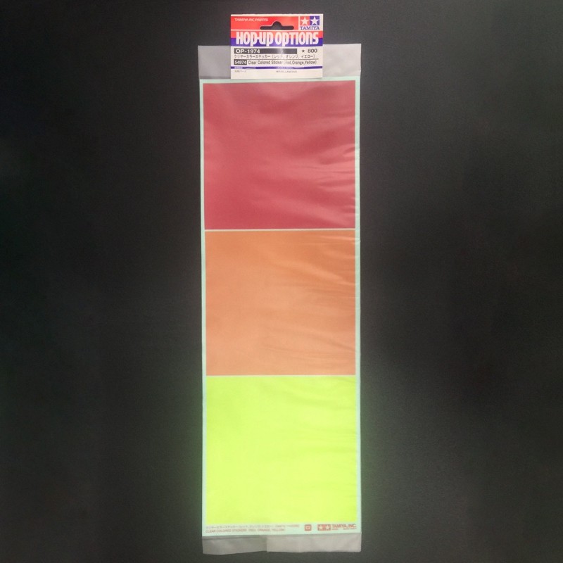 TAMIYA 54974 CLEAR COLORED STICKERS (RED, ORANGE, YELLOW) | Shopee Thailand