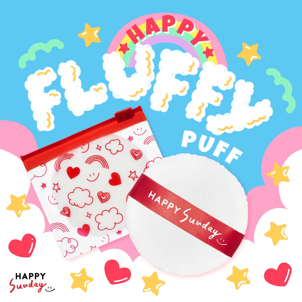 HAPPY FLUFFY PUFF - พัฟแป้งนุ่มฟู | Shopee Thailand
