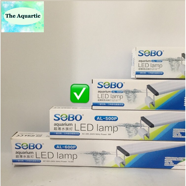 ไฟบนตู้ SOBO AL-300P , AL-400P , AL-500P , AL-600P ไฟบนตู้สำหรับตู้ปลา ตู้ไม้น้ำ ไฟLED 3 สเต็ป ...