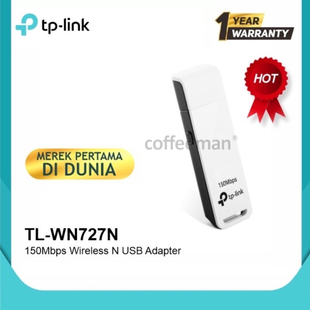 ของแท้ อะแดปเตอร์ไร้สาย TP-LINK TL-WN727N 150Mbps N USB Tplink WN727N ...