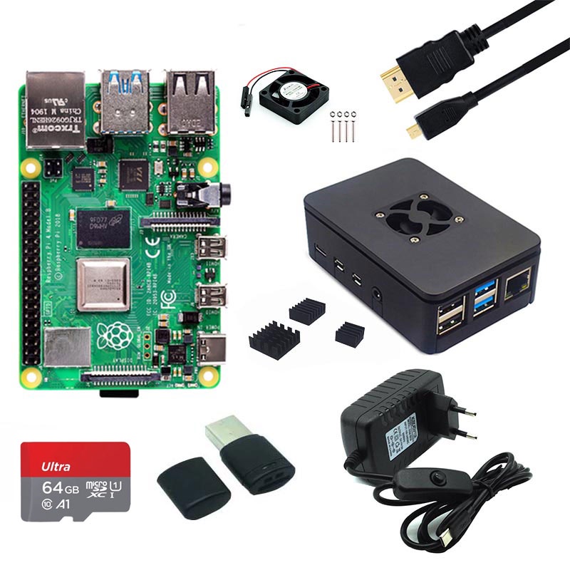 Original Raspberry Pi 4 8GB 2GB 4GB RAM with ABS Case Power Supply ...