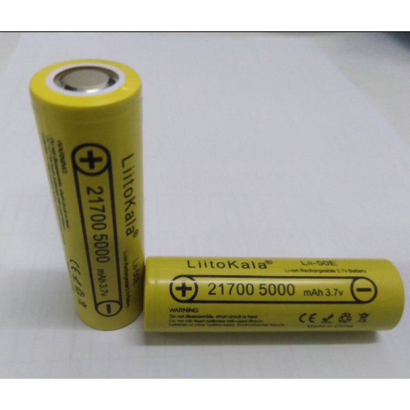 ถ่านชาร์จแท้ Liitokala 21700 รุ่น Lii-50E 5000mAh Li-ion ราคาต่อก้อน ...
