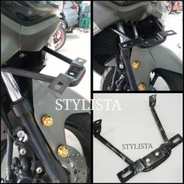 2015-2019 NMAX MUSTAZE NUMBER PLATE HOLDER เหล็กกลมที่ไม่ใช่ยี่ห้อ ...