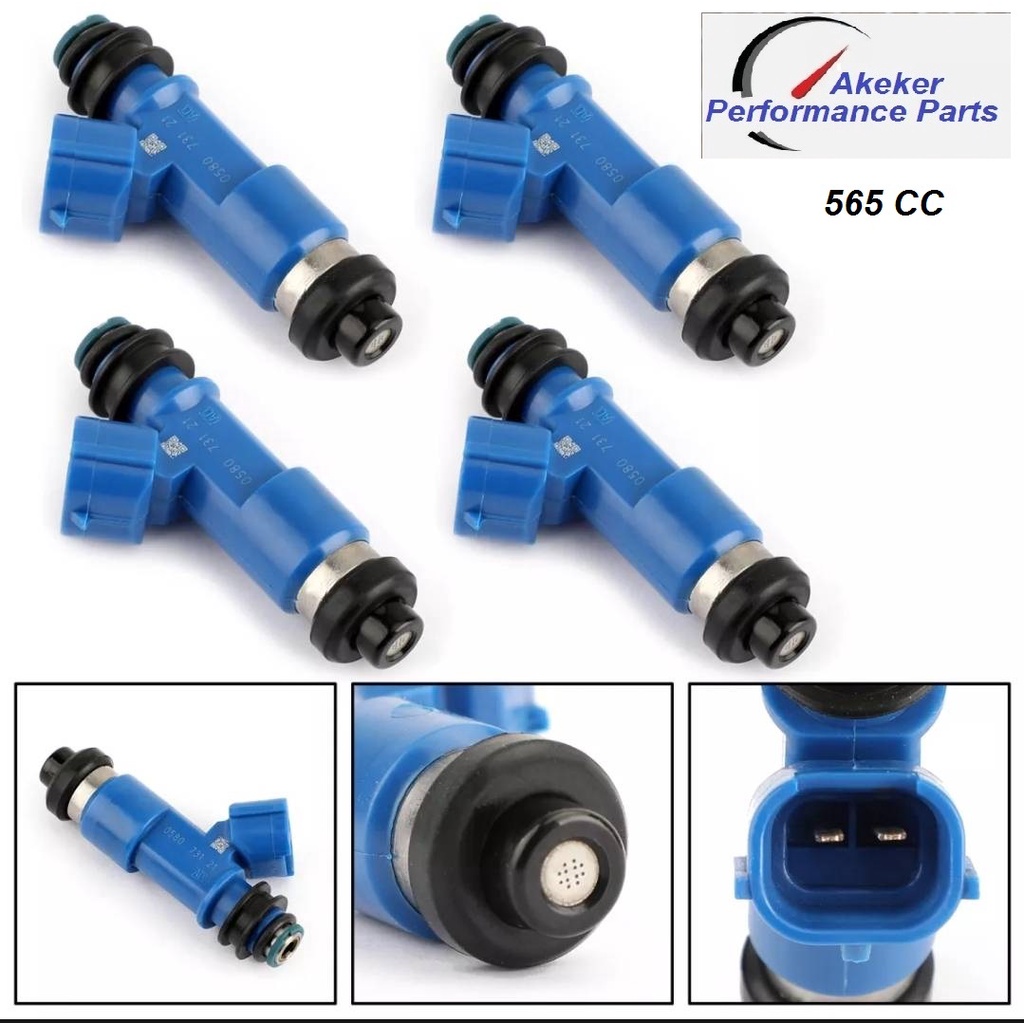 New 4pcs Dark Blue E25 E85 565cc Fuel Injectors For Subaru WRX/STI ...