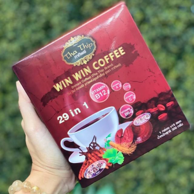 WIN WIN Coffee วิน วิน คอฟฟี่ มีส่วนผสมของถังเช่า กาแฟปรุงสำเร็จ ตราทาทิพย์ | Shopee Thailand
