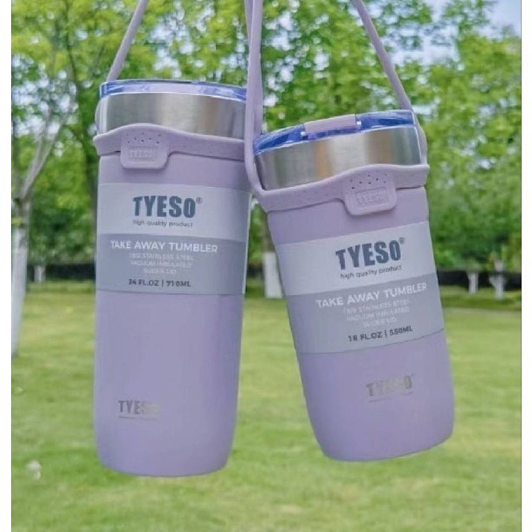 แก้ว Tyeso แก้วน้ำเก็บอุณหภูมิ พร้อมหูหิ้ว ความจุ 550ml 710ml แก้วเก็บอุณหภูมิร้อนเย็นได้ ...