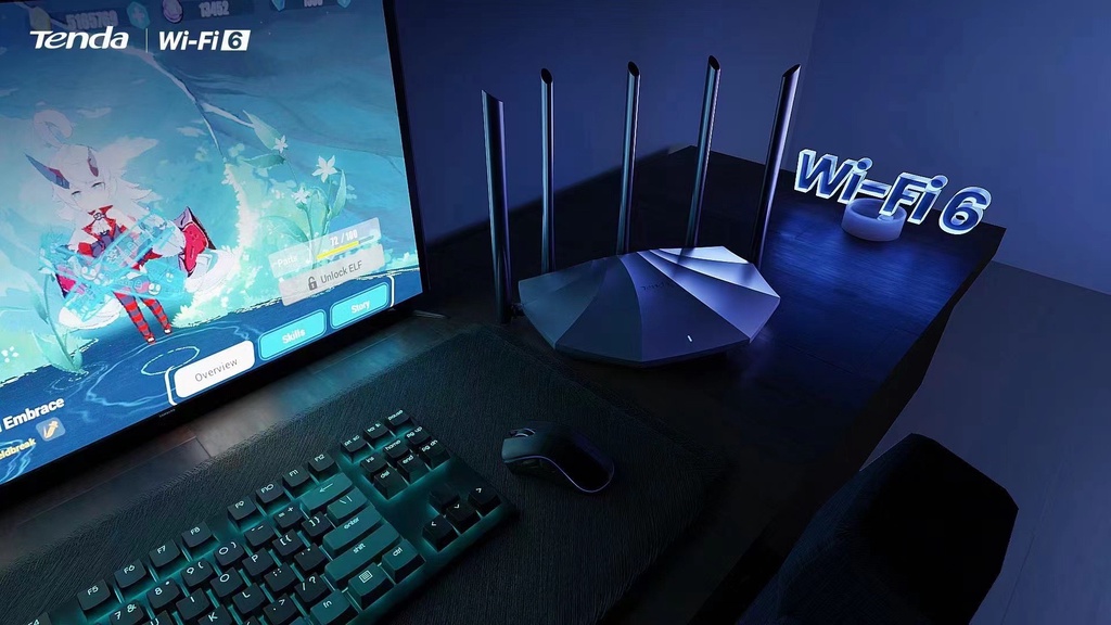 TENDA NEWEST AX2 Pro Dual-Band Gigabit Wi-Fi 6 Router up to 1501Mbps (2.4GHz: 300Mbps, 5GHz ...