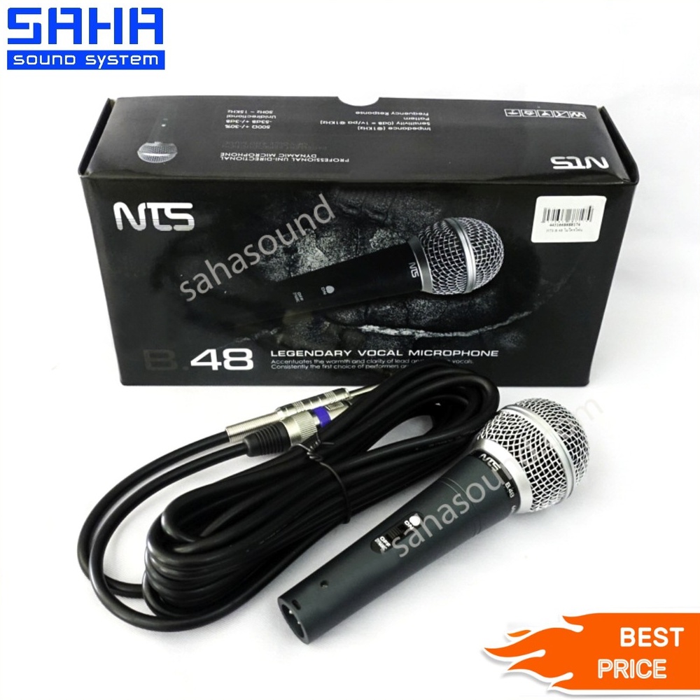 NTS B.48 ไมโครโฟน พร้อมสาย ไมโครโฟนแบบไดนามิก (สายยาว 5 เมตร) sahasound - สหซาวด์ | Shopee Thailand