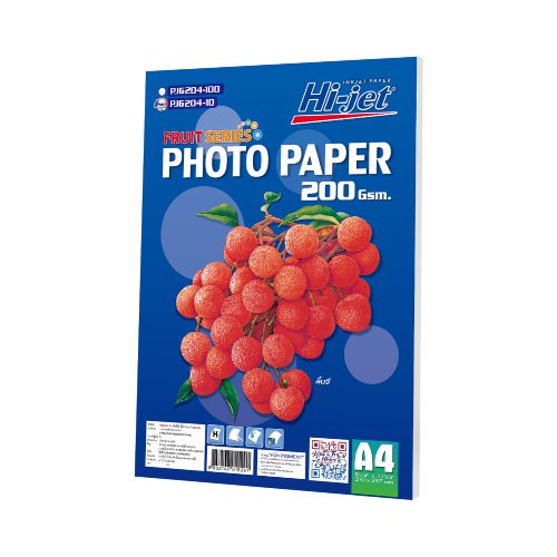 Hi-jet กระดาษโฟโต้ ผิวมัน Inkjet Fruit Series Glossy Photo Paper 200 แก ...