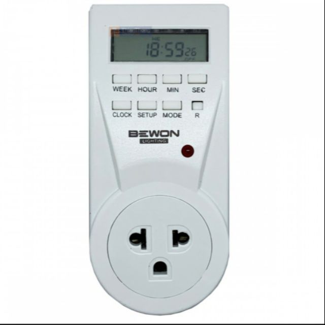 ปลั๊กไฟตั้งเวลาดิจิตอล Digital timer Bewon | Shopee Thailand