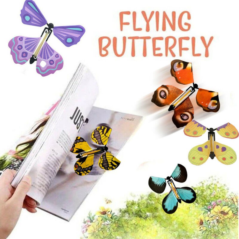 Children's toys 5pcs/set flying butterfly magic flying butterfly rubber ...