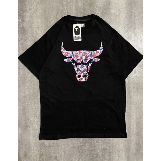 [100% Cotton] A BATHING APE เสื้อยืด ลาย CHICAGO BULLS BY APE BAPE ...