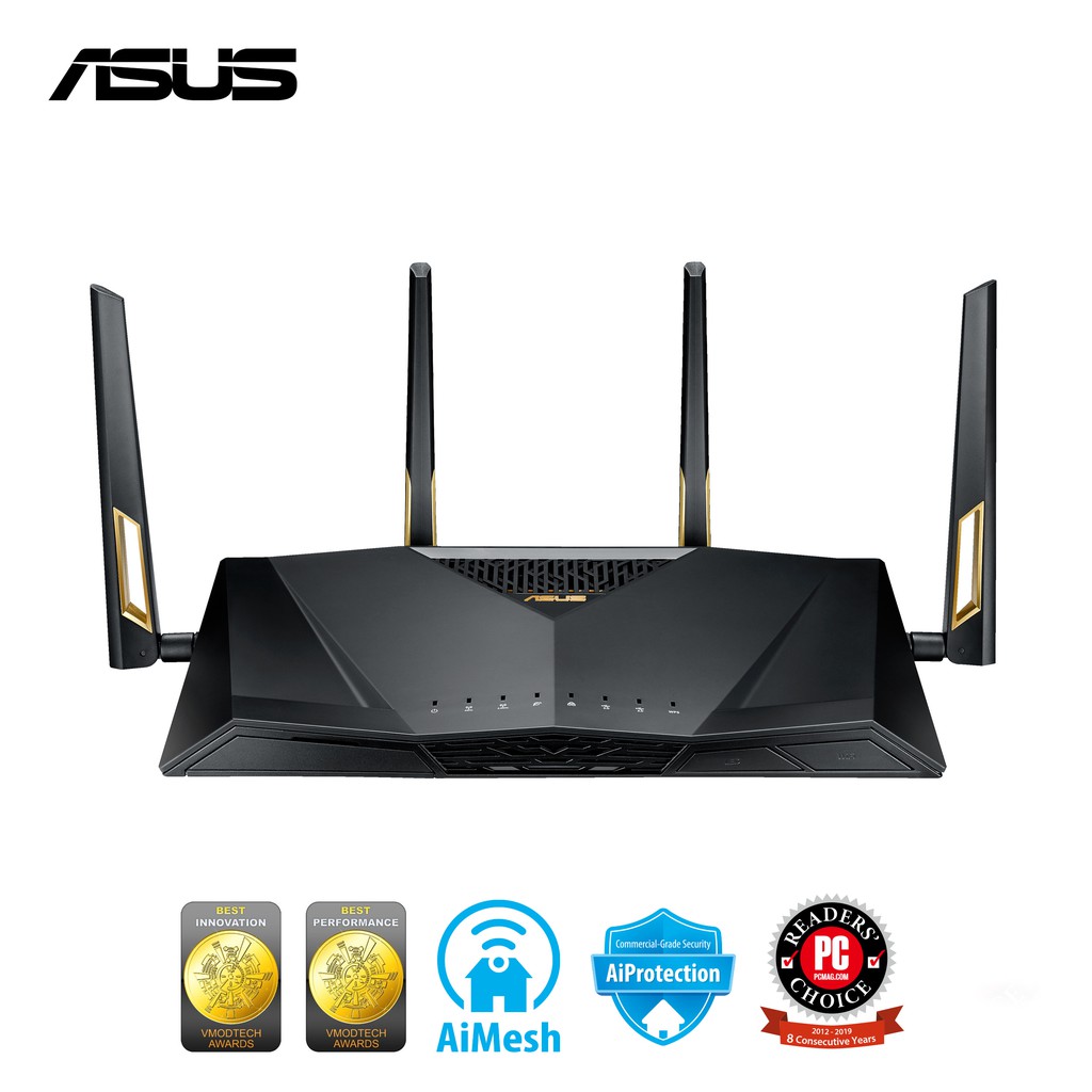 ASUS RT-AX88U AX6000 Dual Band WiFi 6 (802.11ax) Router supporting MU ...