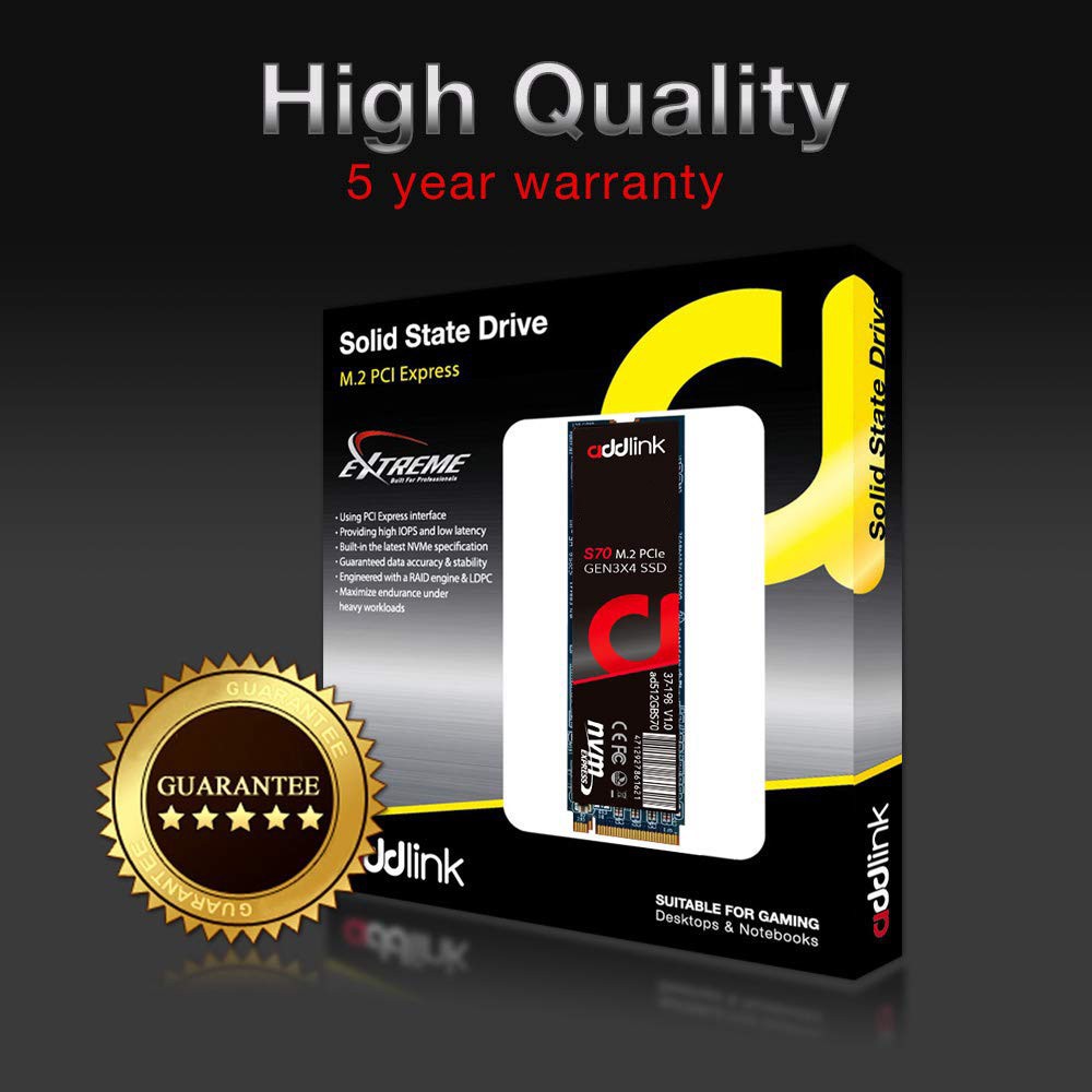 SSD ADDLINK 256GB / 512GB S70 M.2 Pcle 5 years Warranty 3D TLC | Shopee ...