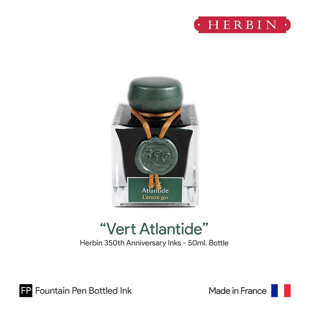 Herbin 350th Anniversary Ink "Vert Atlantide" 50ml. Bottle - หมึกปากกา ...