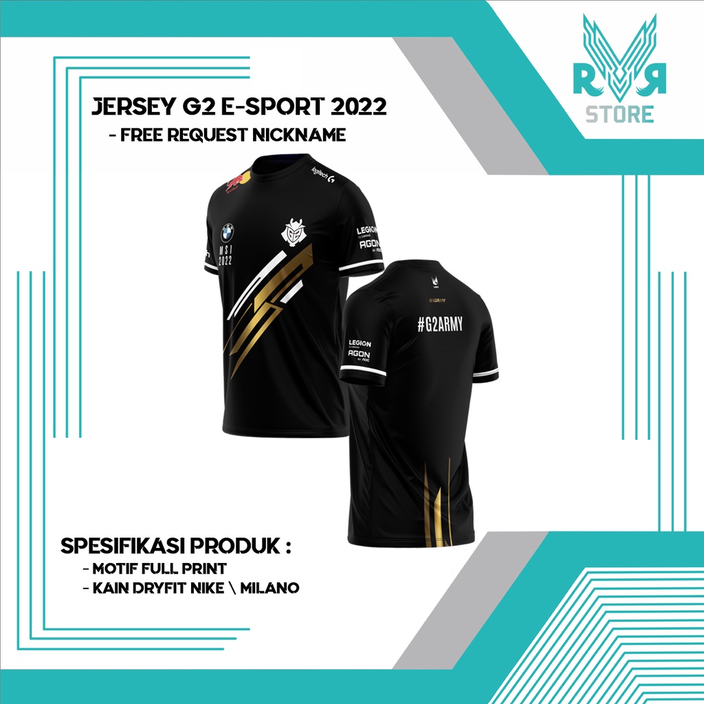เสื ้ อเจอร ์ ซีย ์ G2 E-Sport MSI 2022 เกม Dota 2 Wildrift LOL CSGO ( ชื ่ อเล ่ นขอฟรี ...