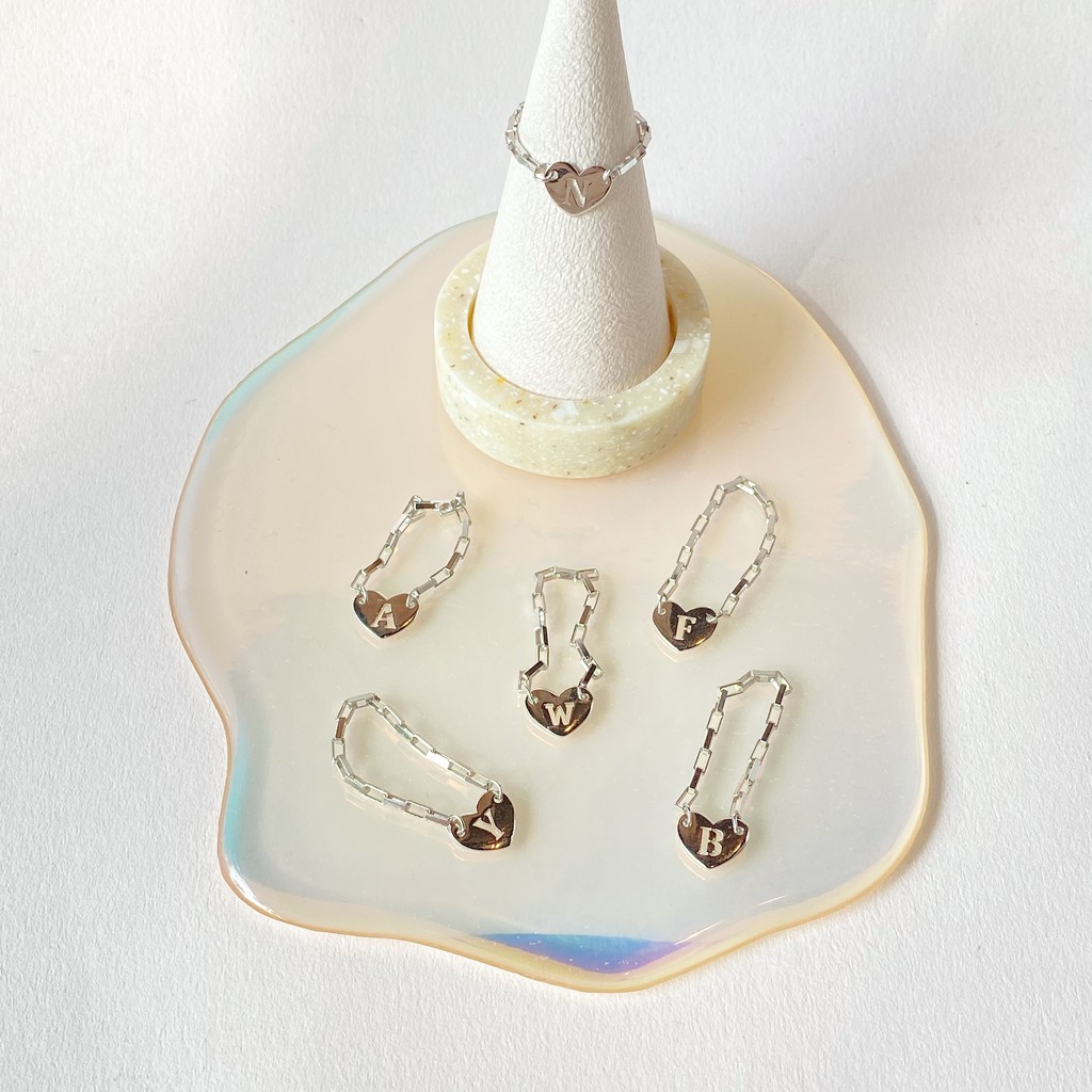 play.palette - S925 Milli heart alphabet ring (N-Z) | Shopee Thailand