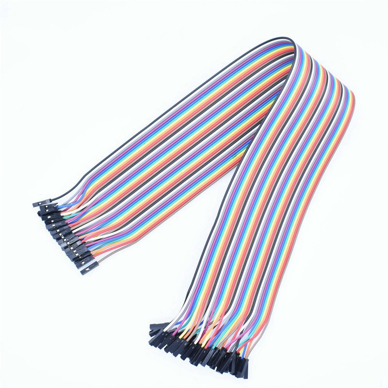 40pcs In Row Dupont Cable 40CM 2.54mm 1pin 1p-1p Female To Female ...