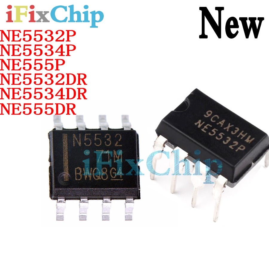 10PCS NE5532P NE5532 5532P DIP-8 NE5534P NE5534 NE555P NE5532DR NE5534DR NE555DR SOP-8 | Shopee ...