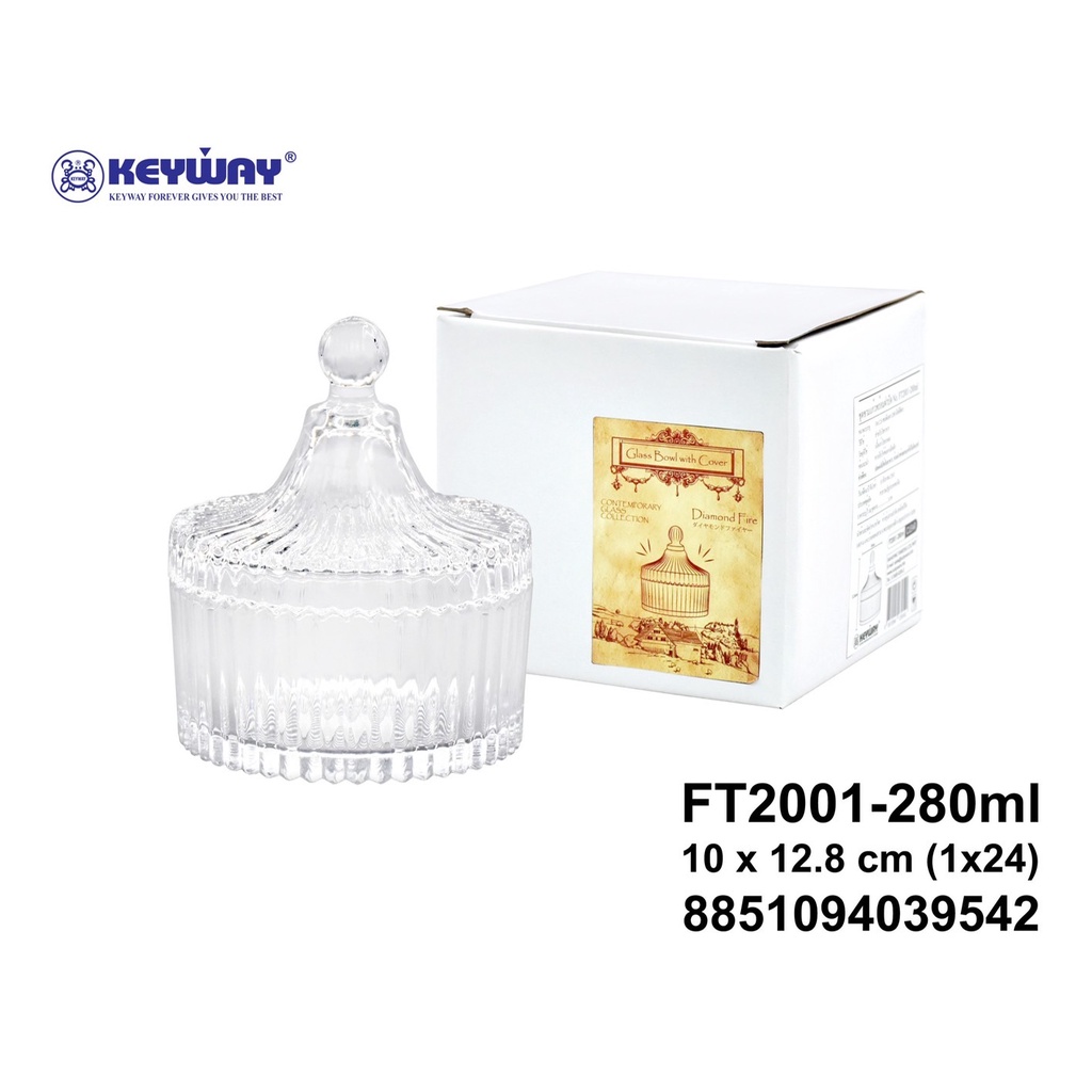 ขวดโหลแก้ว โหลใส่ของอเนกประสงค์ ใส่อาหาร KEYWAY มี 2 ขนาด รุ่น FT-2001 | Shopee Thailand