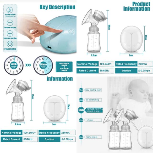 เครื่องปั๊มนมคู่ไฟฟ้า intelligent rh228 automatic double breast pump ...