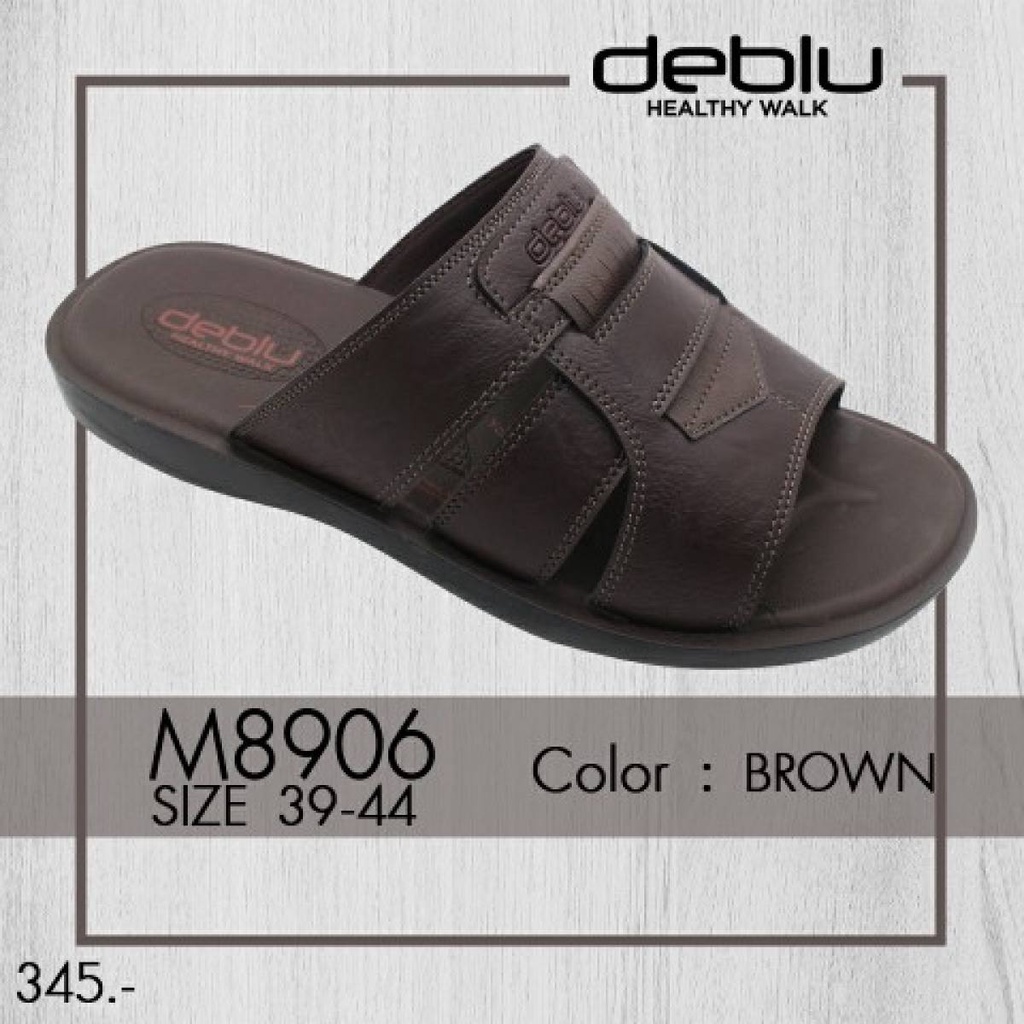 M8906 รองเท้าแตะ ชาย แบบสวม แบบหนีบ deblu เดอบลู นุ่มนิ่ม เพื่อสุขภาพ น้ำหนักเบา ของแท้ 100% ...