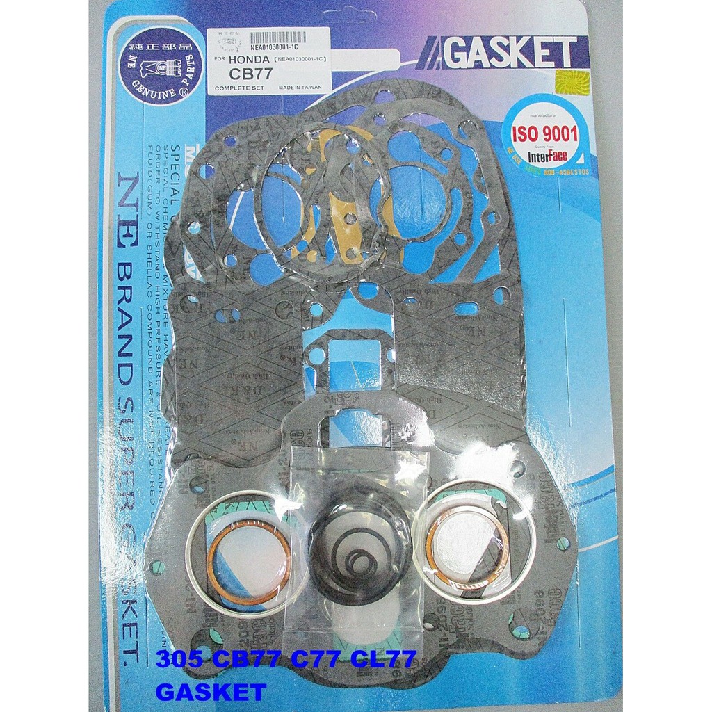 ENGINE GASKET COMPLETE SET "NON ASBESTOS" For HONDA 305 SUPERHAWK CB77 C77 CL77 // ปะเก็นเครื่อง ...