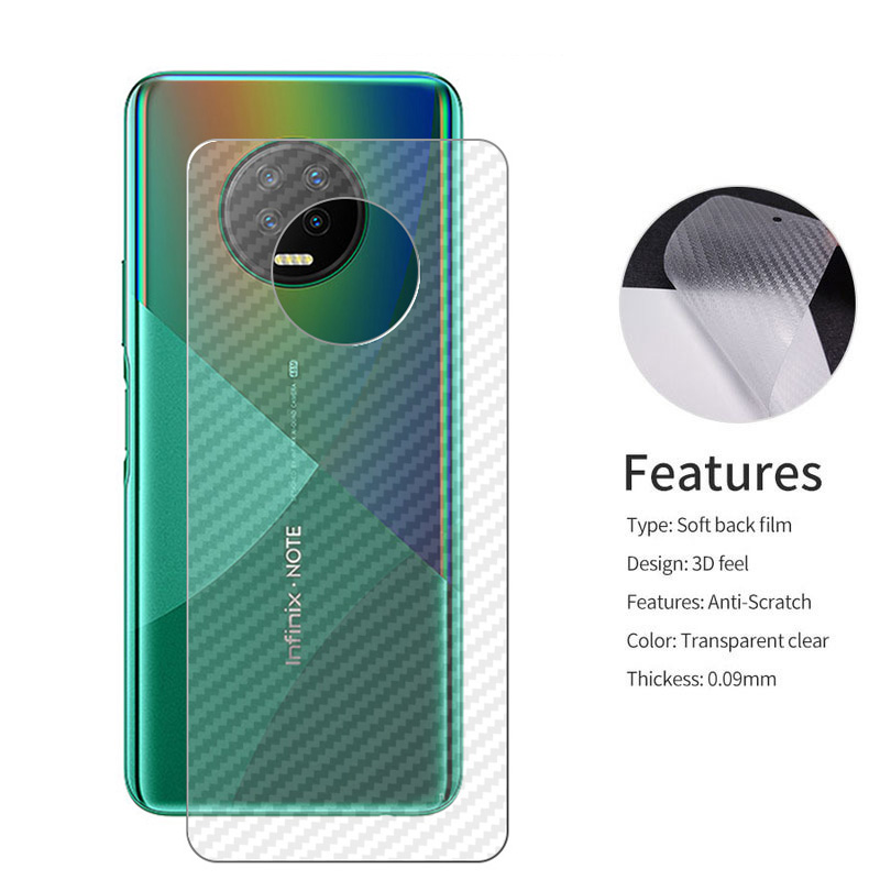 Infinix Note 7 คาร์บอนไฟเบอร์ ฟิล์มหลัง For Hot 9 8 Play Note7 Lite ฟิล์มคาร์บอนไฟเบอร์ ...