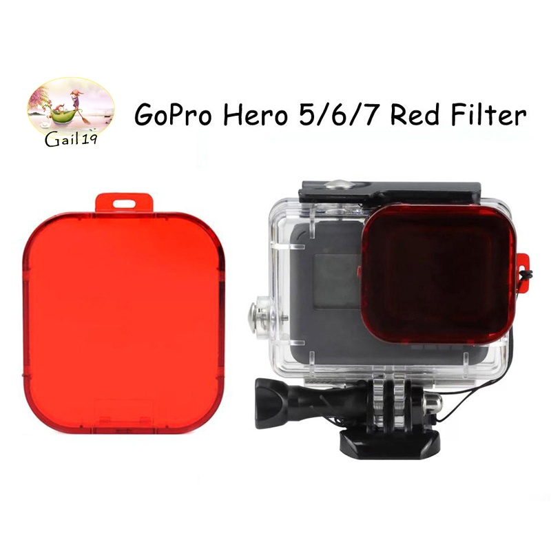 Hero Gear Diving กรองสำหรับGoPro Hero 5/6/7 การกระทำ Camera(สีแดง) Hero ...