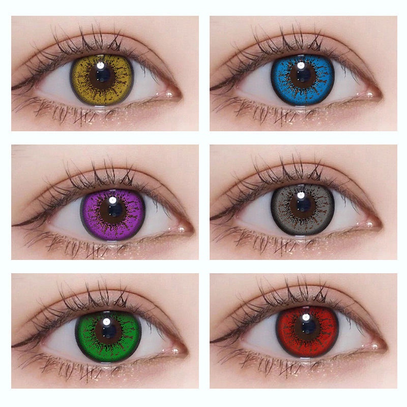 Aiyan Leaf Blue คอนแทคเลนส์ สีฟ้าธรรมชาติ เส้นผ่าศูนย์กลาง ขนาดเล็ก ...
