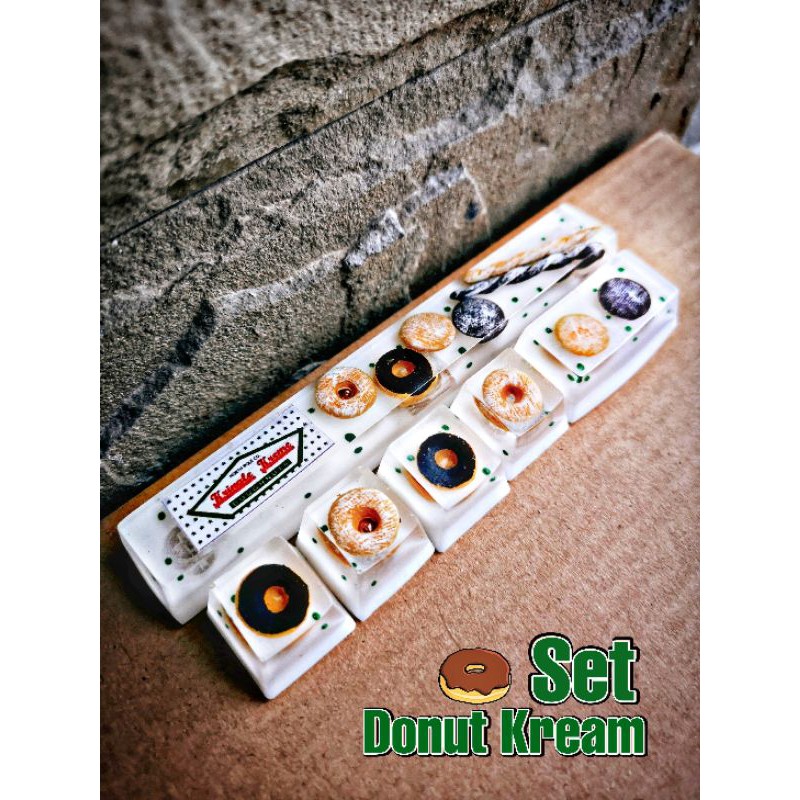 SET ปุ่ม คีย์บอร์ด เรซิ่น Donut Kream 6 ชิ้น | Shopee Thailand