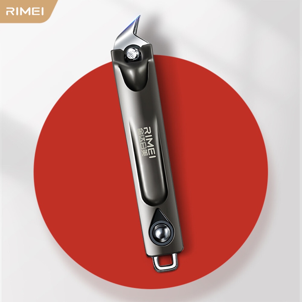 RIMEI Nail clipper กรรไกรตัดเล็บ กรรไกรตัดเล็บสเตนเลสโค้งงอใบมีดเครื่อง ...