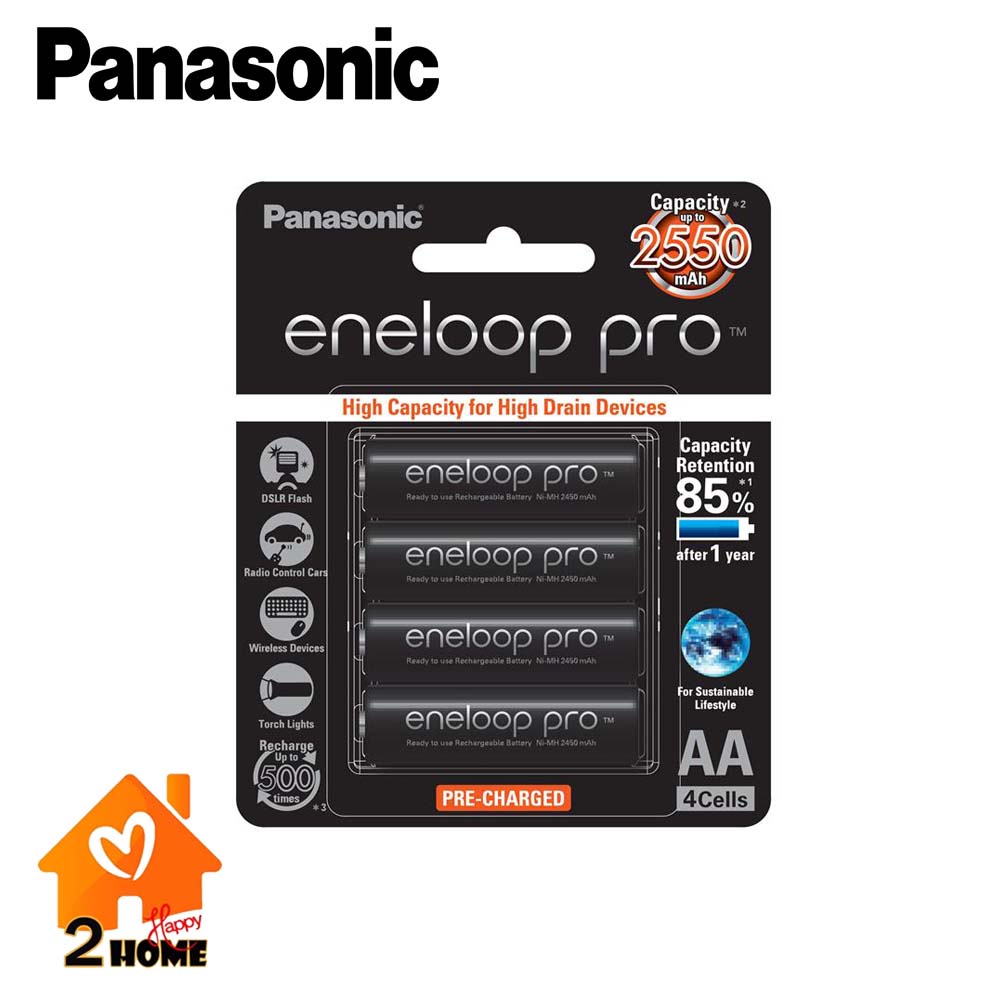 ถ่าน Panasonic Eneloop Pro AA 2450mAh High capacity 4pack (up to ...