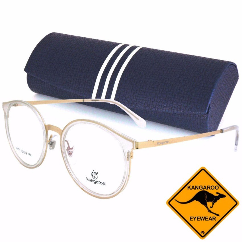 Kangaroo M-670 C-7 กรอบใสตัดทอง แว่นตา สำหรับตัดเลนส์ new styleกรอบเต็ม ...