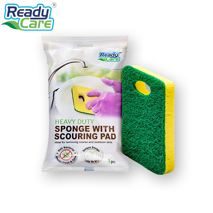 ฟองน้ำล้างจาน ฟองน้ำ พร้อมใยขัด สำหรับล้างจาน ชาม สิ่งของต่างๆ ...