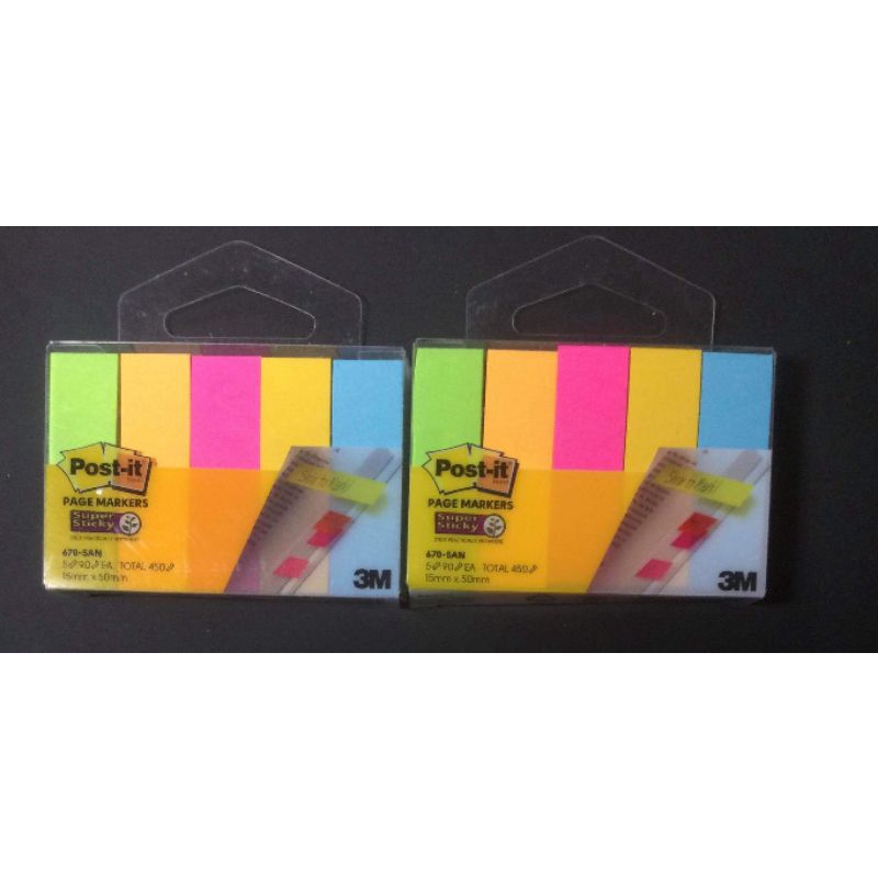 โพสอิท Post it กระดาษโน๊ต (1.5x5 ซม.) 670-5AN 3M กาวแน่น/แผ่นเล็ก ...