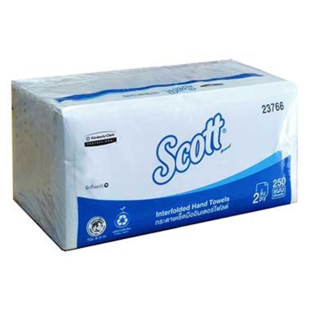 กระดาษเช็ดมืออินเตอร์โฟลด์ สก๊อตต์ กระดาษทิชชู Interfold Scott Paper ...