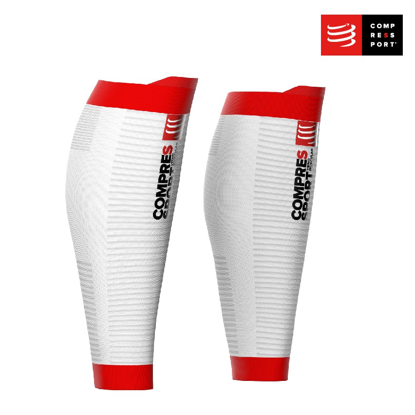 ปลอกขา รัดน่อง Compressport Calf Sleeve รุ่น R2V2 OXYGEN WHITE สีขาว ...