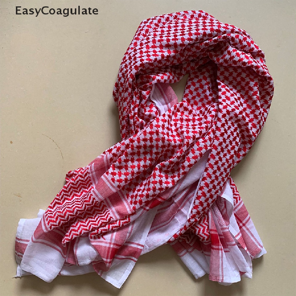Eas Muslim Men Plaid Print Headscarf Arab Dubai Turban Neck Wrap Arabic ...