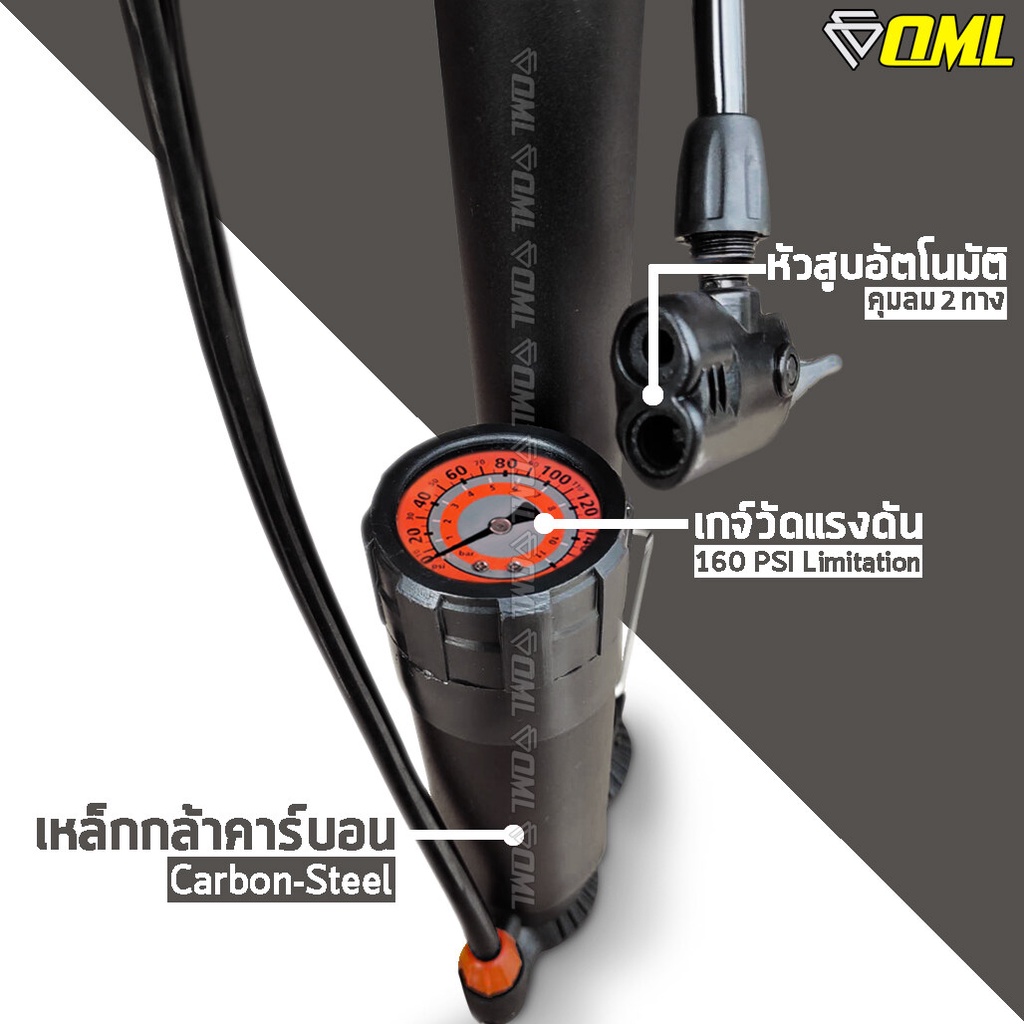 OML SNEEK ที่สูบลมแท๊งค์แท้ สูบนิ่มมือ ผู้หญิงสูบได้สบาย สูบลม สูบลมจักรยาน ที่สูบลม ที่เติมลม ...