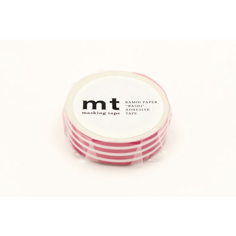 mt masking tape border framboise (MT01D383) / เทปตกแต่งวาชิ ลาย border ...