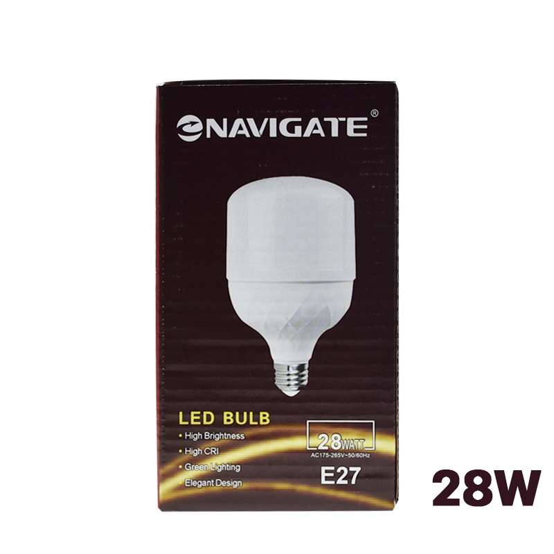 Navigate หลอดไฟ led กลม กำลังไฟ 28w /38w/ 48w /58w แสงสีขาว LED BULB รุ่น NT-YH28W หลอดไฟ ไฟบ้าน ...
