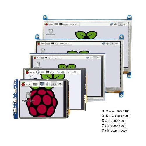 Raspberry Pi 3.2/3.5/5/7 นิ้วแผงโมดูลหน้าจอสัมผัส Lcd รองรับ Raspberry ...