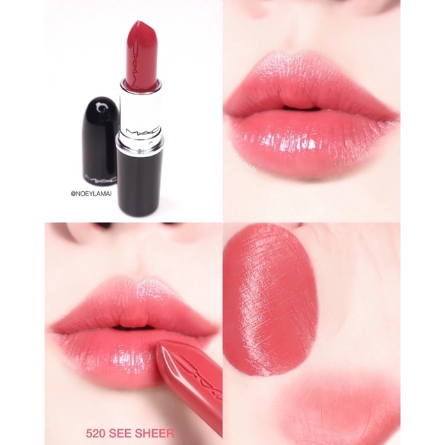 Mac Lustreglass lipstick 520 see sheer | Shopee Thailand