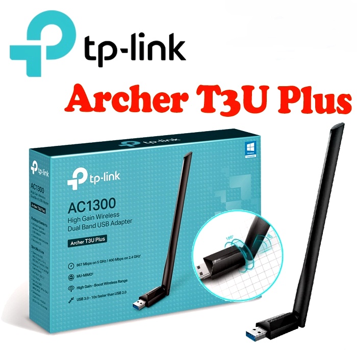 ⚡️ยูเอสบีไวไฟแรงๆ⚡️TP-LINK (Archer T3U Plus) AC1300 High Gain Wireless ...