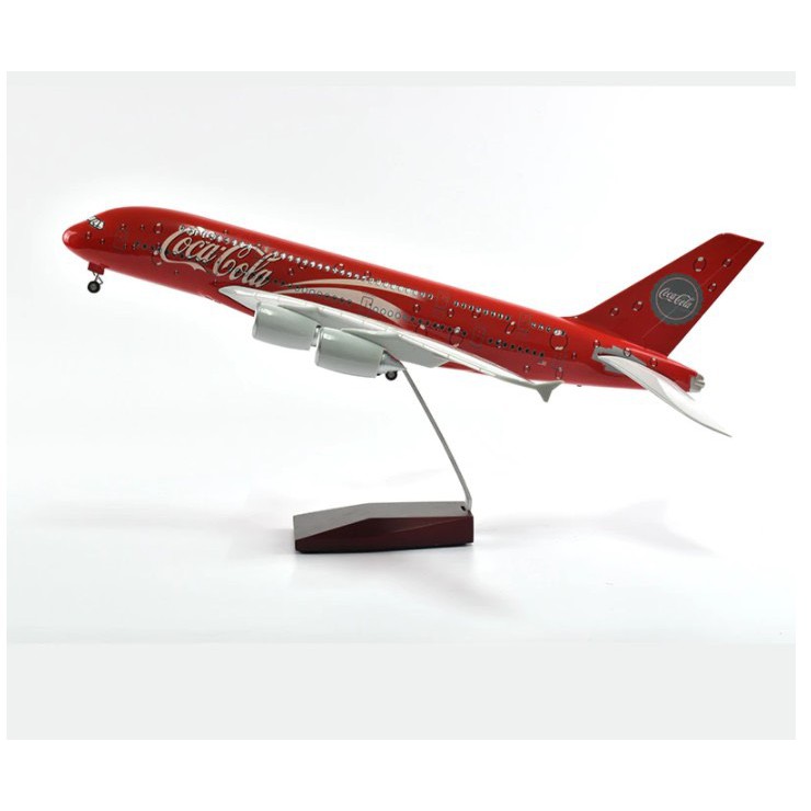 [47CM] โมเดลเครื่องบิน Coca Cola Airbus A380 Airplane Model with LED ...