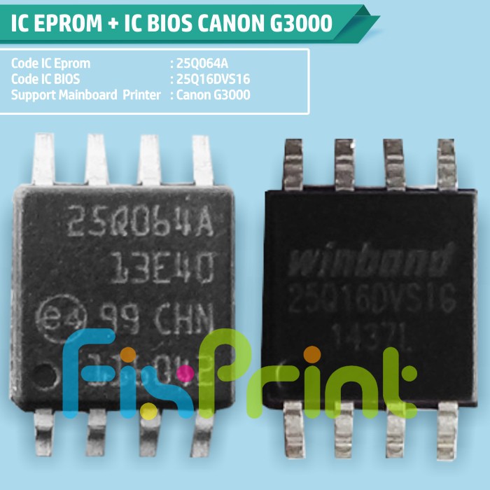 Eprom IC+Canon G3000 BIOS IC, G3000 Printer Reset Counter IC Total Off ...